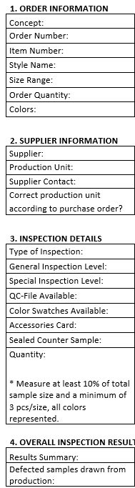 Garments Quality Control Inspection Report Software Garments Quality Control Inspection Report Software