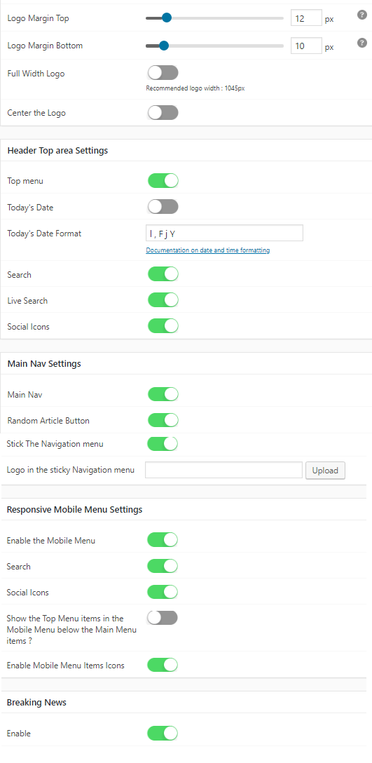 Sahifa Theme Setting and Optimization